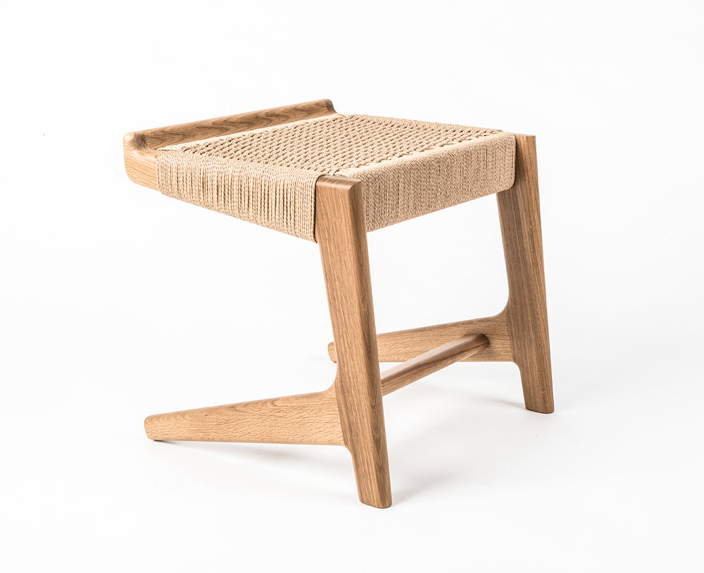 Rian Cantilever Stool, Woven Danish Cord, Hardwood, Mid-century Style ...